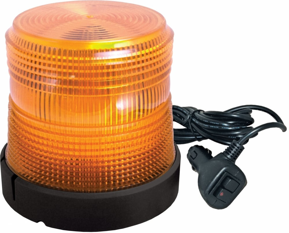 Amber Low Profile Fleet LED Beacon Magnetic Mount - Lens: Amber - Y ...