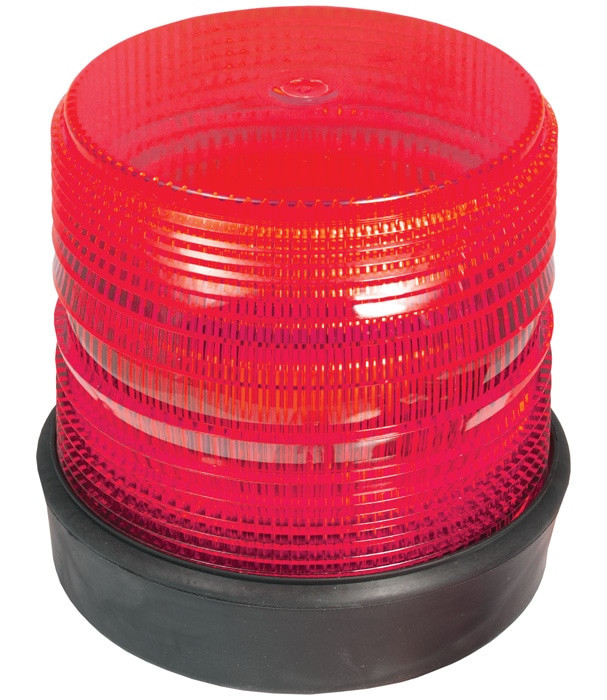 Red Medium Profile Fleet LED Beacon Permanent Mount - Lens: Red - R ...