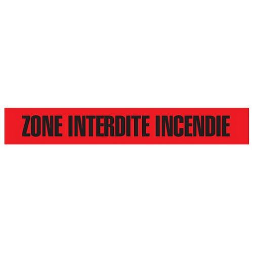 ZONE INTERDITE INCENDIE Dispenser Boxed Barricade Tape - Red (Pack of ...