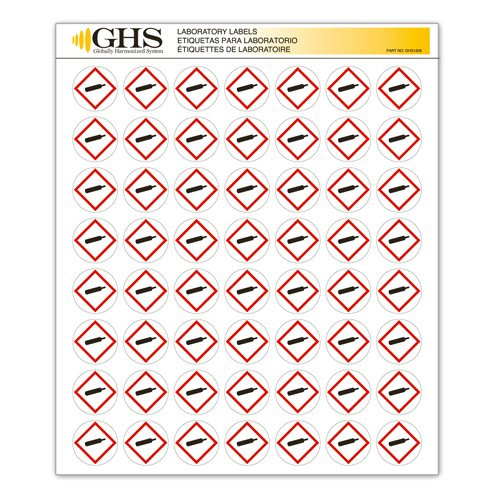 1" Gas Cylinder Pictogram Label - 1,120/Pad - Safety Supplies Canada