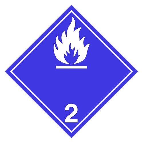 Class 2.1 Flammable Gases Placard (Pack of 100 pcs) - Safety Supplies ...