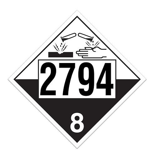 Class 8 Placards (Pack of 100 pcs) - Safety Supplies Canada