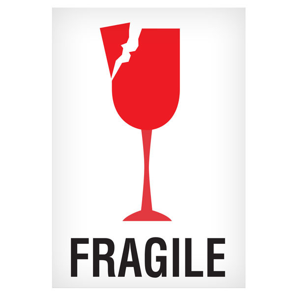 FRAGILE - 6" x 4" Handling Label - Safety Supplies Canada