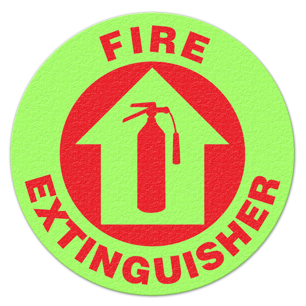 FIRE EXTINGUISHER (Glow) - Floor Sign - Safety Supplies Canada