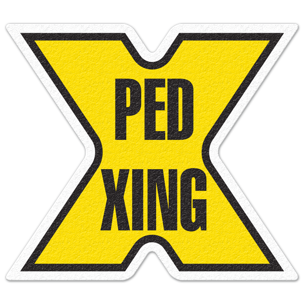 PED XING - Floor Sign - Safety Supplies Canada