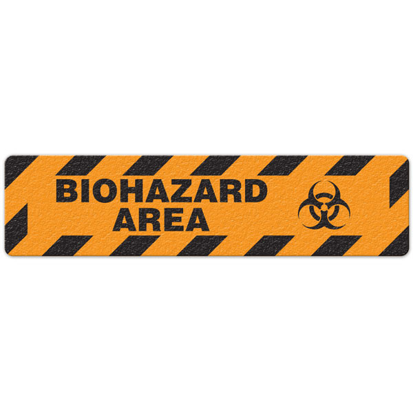 Biohazard Area - 6"x24" Floor Sign 6/pkg - Safety Supplies Canada