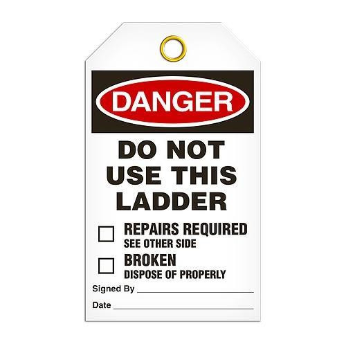 Danger "Do Not Use this Ladder" Tag - 25/pkg - Safety Supplies Canada