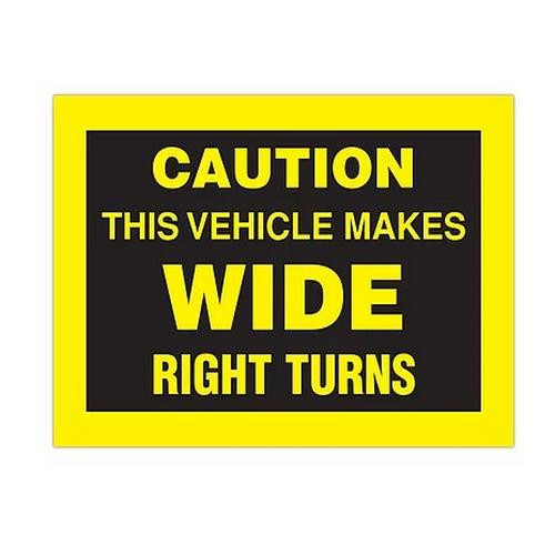 WIDE RIGHT TURN Trailer Sign - Safety Supplies Canada