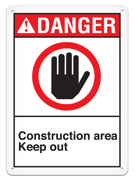 DANGER - Construction Area Keep Out - 10"x14" - Safety Supplies Canada