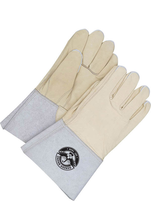 Grain Cowhide Utility Glove Gauntlet with Welted Fingertips | Pack of 6 ...