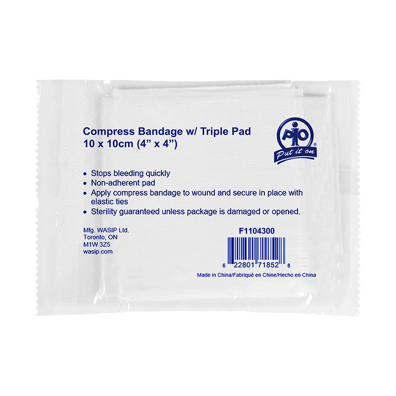 Field Dressing - Triple Pad - 10 x 10cm - Safety Supplies Canada
