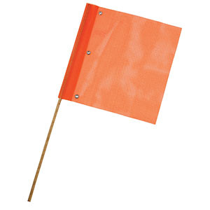 Fluorescent Nylon Traffic Flag - TSFL03GR | Dynamic TSFL03GR Safety ...
