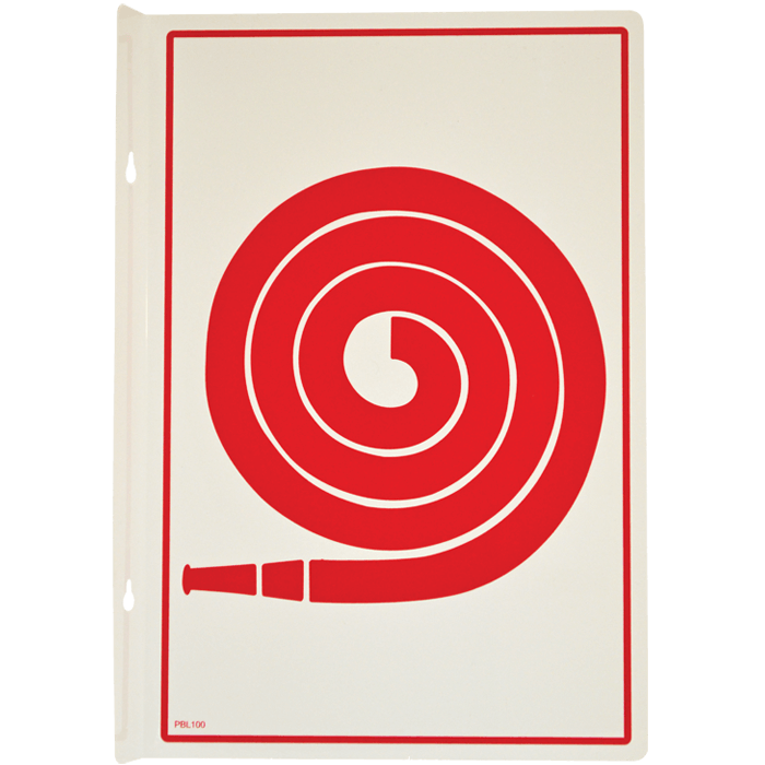Rigid Plastic 90 Angle Signs - Fire Hose Pictogram - Safety Supplies Canada