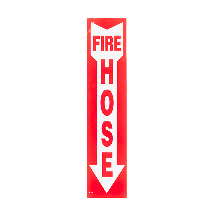 Vinyl Self Adhesive Signs - "Fire Hose" Arrow - Safety Supplies Canada
