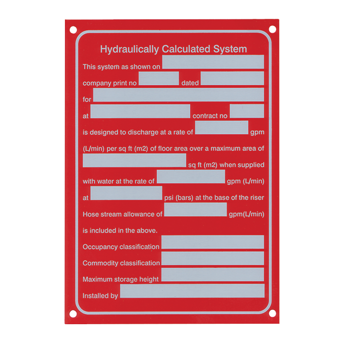 Aluminum Signs - Hydraulic System - 5" x 7" - Safety Supplies Canada