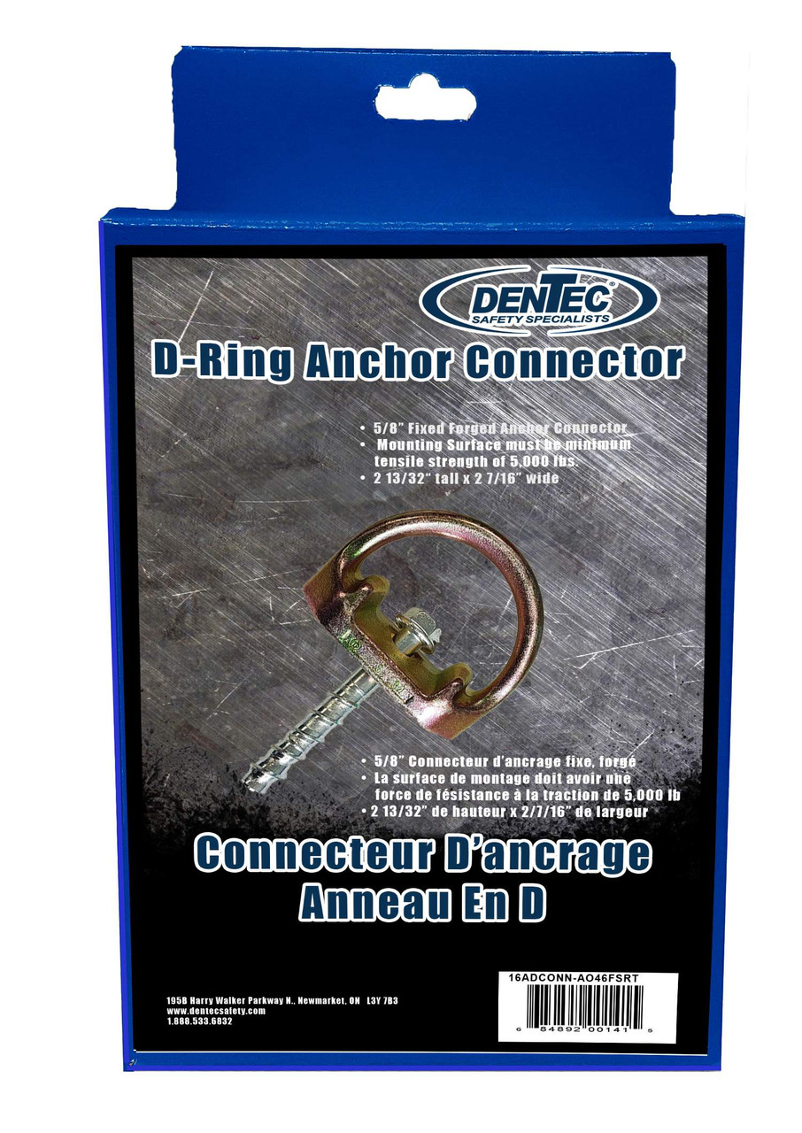 D-Ring Anchor Connector / 1/2" In Retail Box - Safety Supplies Canada