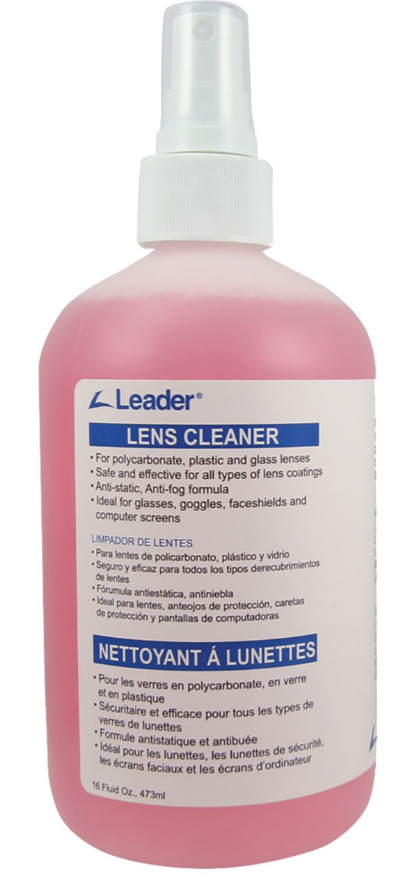 A25P Leader Lens Cleaning Solutio - 16 Oz. Bottle with Pump - 12/Case ...