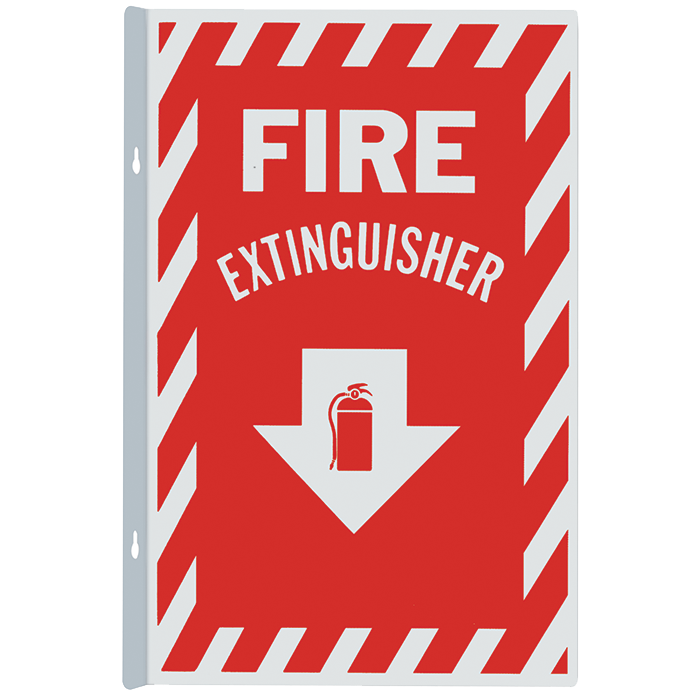 Aluminum Sign - Fire Extinguisher Arrow - Safety Supplies Canada