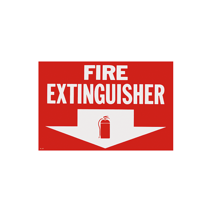 Vinyl Self Adhesive Sign - "Fire Extinguisher" Arrow - Safety Supplies ...