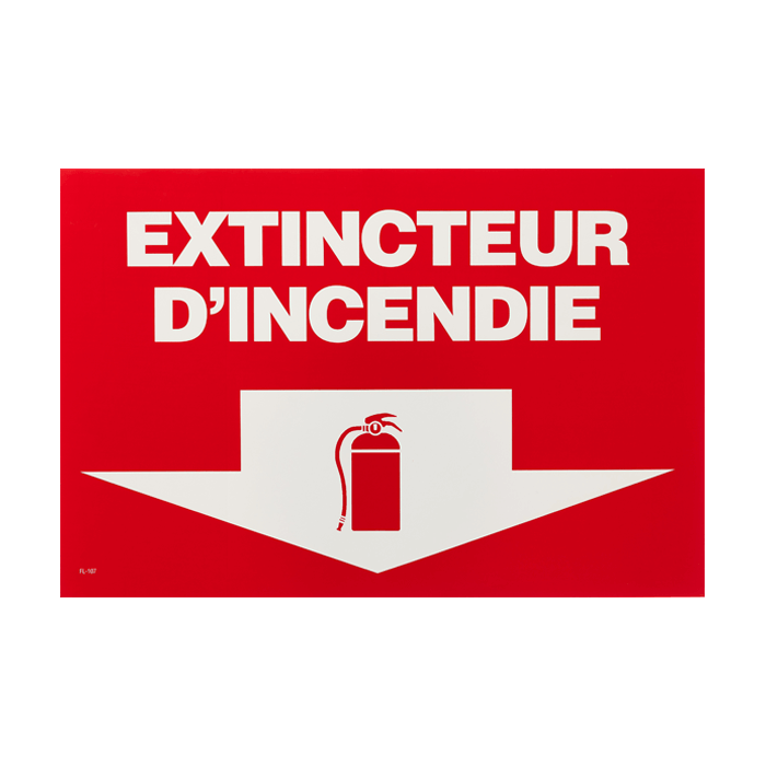 Vinyl Self Adhesive Sign - Extincteur D'Incendie - Safety Supplies Canada