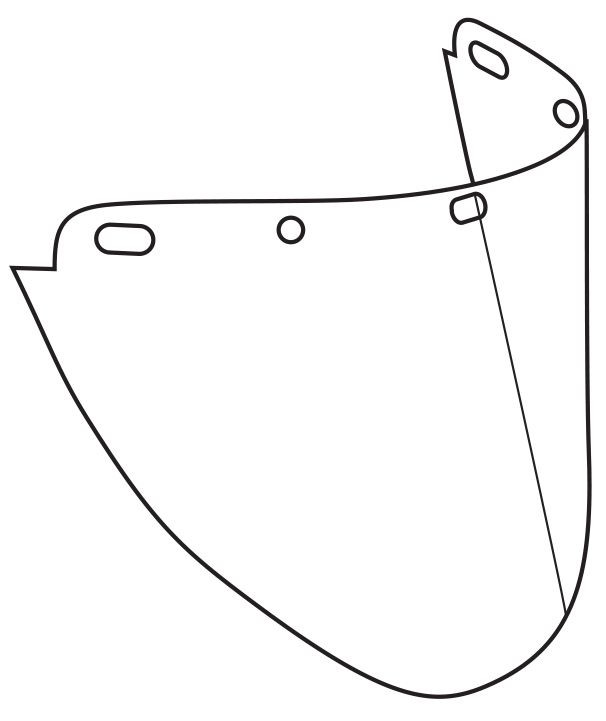 Dynamic Formed Windows Clear Face Shield Clear - 8 X 16 ½ EP816PF/40/60