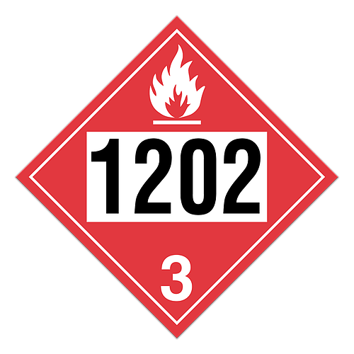 Diesel Fuel, Fuel Oil | Class 3 Placard | Incom TT300SS1202/TT300PS1202