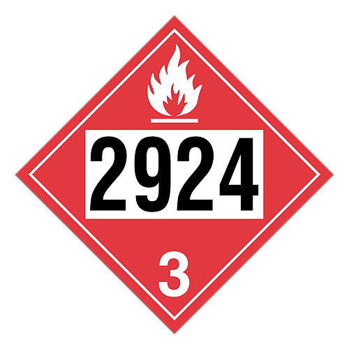 Flammable Liquid, Corrosive | Class 3 Placard | INCOM TT300SS2924 ...