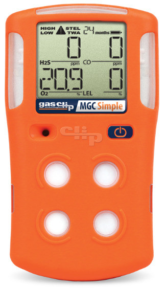 Gas Clip Simple 4 Head Monitor | 2 Year Disposable GACMGCS