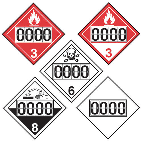 5 Legend Flip Placard with Rotating Numbers - 12/case - Safety Supplies ...