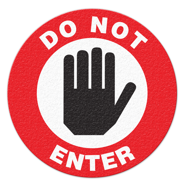 DO NOT ENTER (Hand) - Floor Sign - Safety Supplies Canada