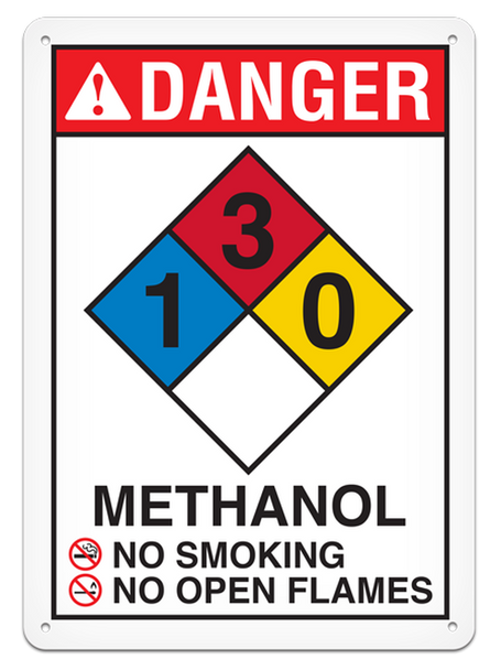 OSHA Safety Sign | NFPA Methanol | Sig | INCOM SS4504V, SS4504A ...