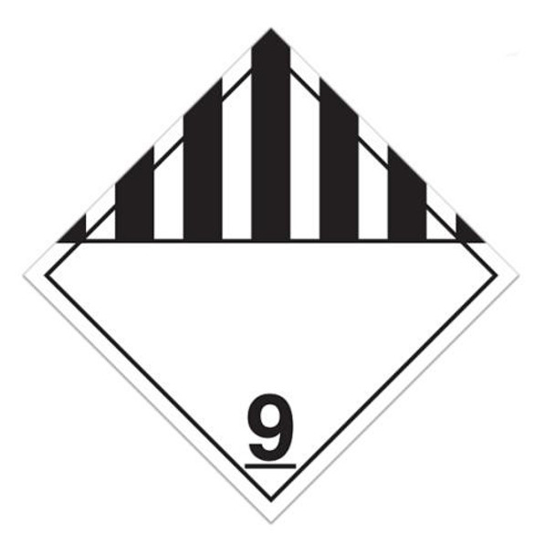 Class 9 "Hazardous Materials 9" Sign (Pack of 100 pcs) - Safety ...