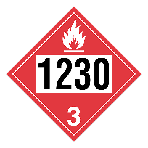 Methanol | Class 3 Placard | INCOM TT300SS1230/TT300PS1230