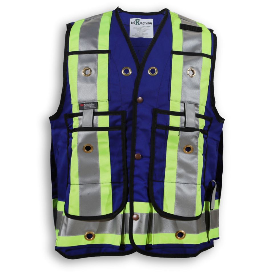 Premium Hi-Vis Poly/Cotton Surveyor Safety Vest | Big K (Multiple Color ...