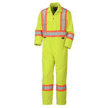 Hi-Viz Safety Poly/Cotton Coveralls | CSA Z96-15 Class 3 Level 2 ...