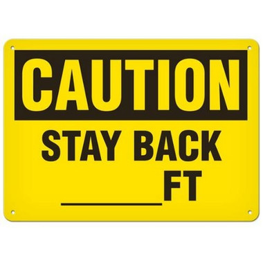 OSHA Safety Sign | Caution Stay Back | INCOM SS2025V, SS2025A, SS2025P ...