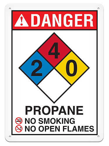 OSHA Safety Sign | NFPA Propane Sign | INCOM SS4502V, SS4502A, SS4502P ...