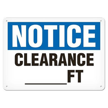 OSHA Safety Sign | Notice Clearance | Incom SS4004V, SS4004A, SS4004P ...
