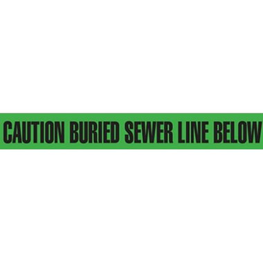 3" CAUTION BURIED SEWER LINE BELOW Utility Barrier Tape (Pack of 12 ...