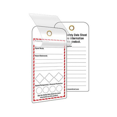 GHS Laminating Workplace Tags - 3-3/8" x 5-3/4" - 25/pkg - Safety ...