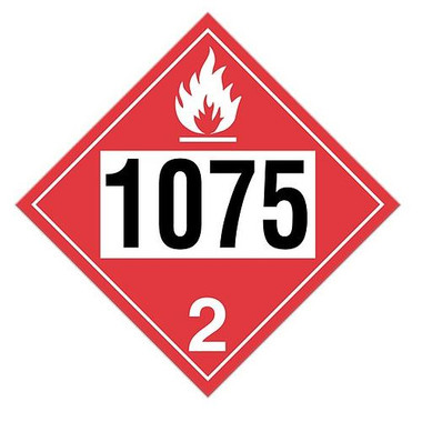 Class 2 Placard "Anhydrous Liquefied Petroleum Gases" (Pack of 100 pcs ...