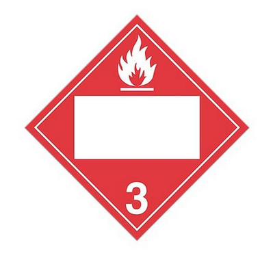 Class 3 UN Truck Placard - Flammable Liquids (Pack of 100 pcs ...