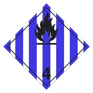 Class 4.1 Flammable Solids Placard (Pack of 100 pcs) - Safety Supplies ...