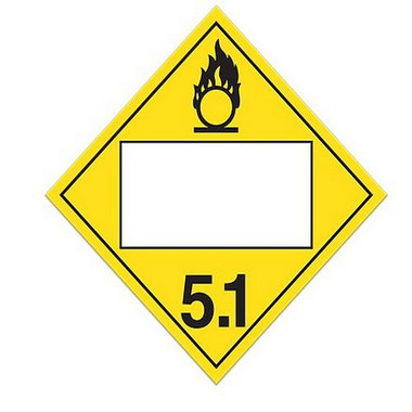 Class 5.1 Placard - Oxidizing Substances (Pack of 100 pcs) - Safety ...
