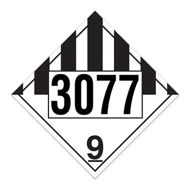 Class 9 Placard "Environmentally Hazardous Substance" (Pack of 100 pcs ...