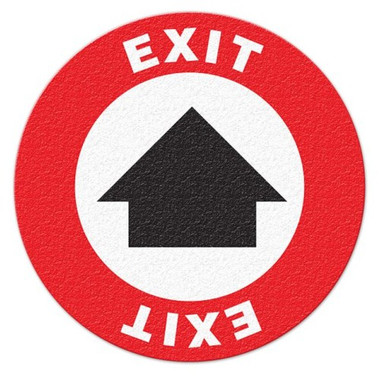 EXIT (Red Boarder) - Floor Sign - Safety Supplies Canada