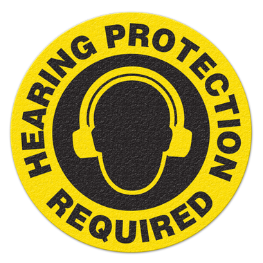 HEARING PROTECTION REQUIRED - Floor Sign - Safety Supplies Canada