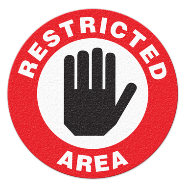 RESTRICTED AREA - Floor Sign - Safety Supplies Canada