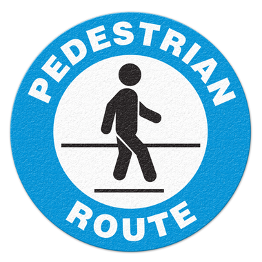 REDESTRIAN ROUTE - Floor Sign - Safety Supplies Canada