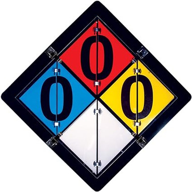 NFPA Diamond Flip Placard - Customizable Safety Sign - 15.5" x 15.5 ...